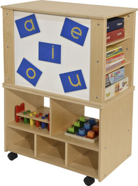 Wood Designs Contender Mobile Magnetic Teaching Organizer with Shelf ...