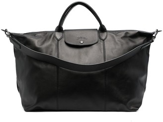 Longchamp Le Pliage Cuir large travel bag - ShopStyle