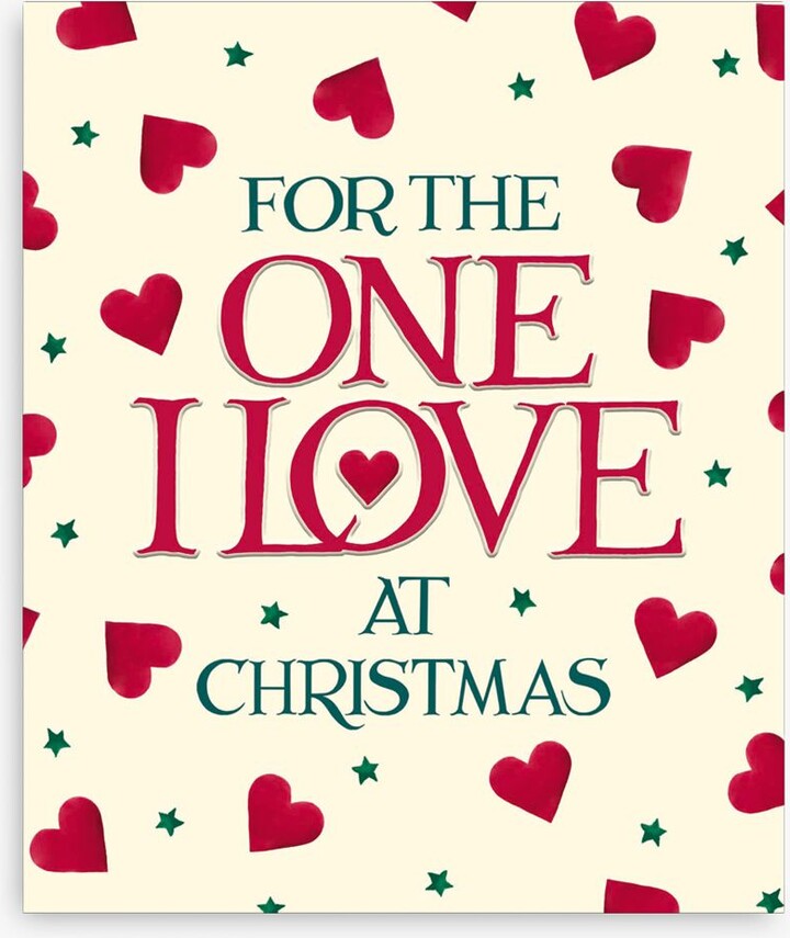 Woodmansterne For The One I Love Christmas Hearts Christmas Card ...