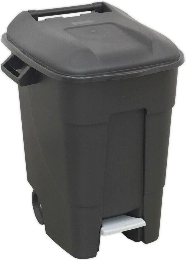 Loops 100 Litre Capacity Wheelie Bin with Foot Pedal - Two 200mm Wheels - Bl - ShopStyle Workout ...