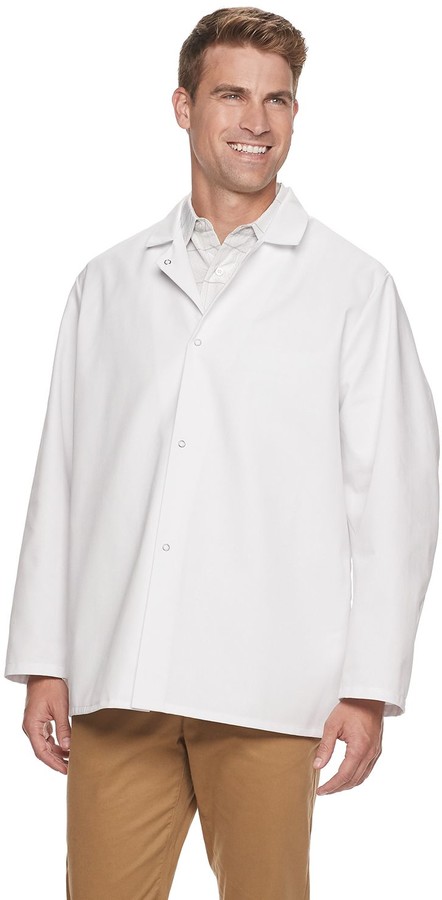 Men's Red Kap Gripper-Front Short Butcher Coat - ShopStyle Long Sleeve ...