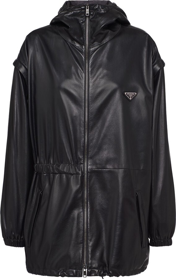 Prada Hooded Windbreaker Style Jacket - ShopStyle