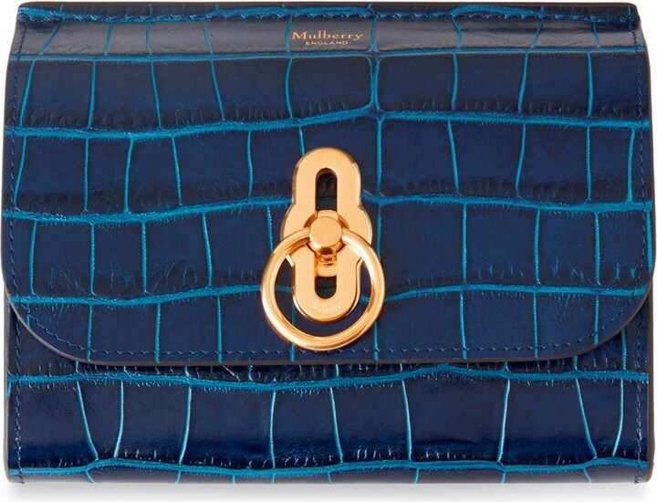 Mulberry Amberley Medium Wallet Sapphire and Portobello Blue Two-Tone ...