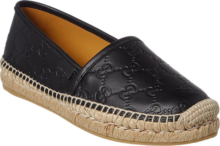Gucci Signature Leather Espadrille - ShopStyle