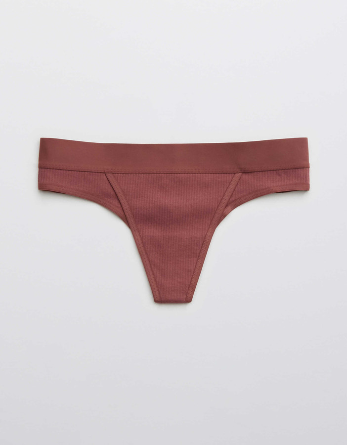 aerie Ribbed Thong Underwear - ShopStyle