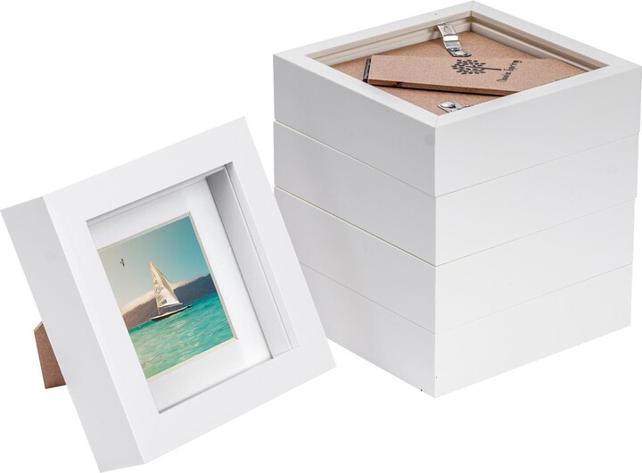 Nicola Spring 4x4" 3D Box Photo Frames 2x2" - x5 - ShopStyle