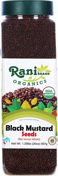 Rani Brand Authentic Indian Foods Organic Mustard Seeds (Black Kali ...