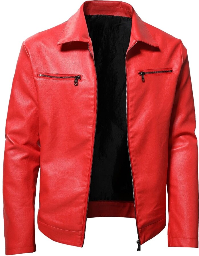 Cocila Men's Red Motorcycle Coat - ShopStyle Robes