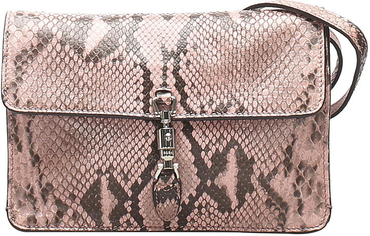 Gucci Pink Python Leather Soft Jackie Bag - ShopStyle