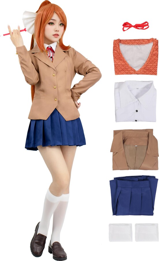 DAZCOS Doki Cosplay Costume Womens Anime Uniform Outfit Suit - ShopStyle