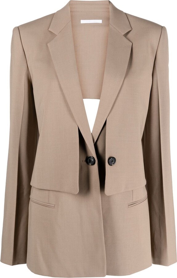 Helmut Lang Layered Cut-Out Blazer - ShopStyle