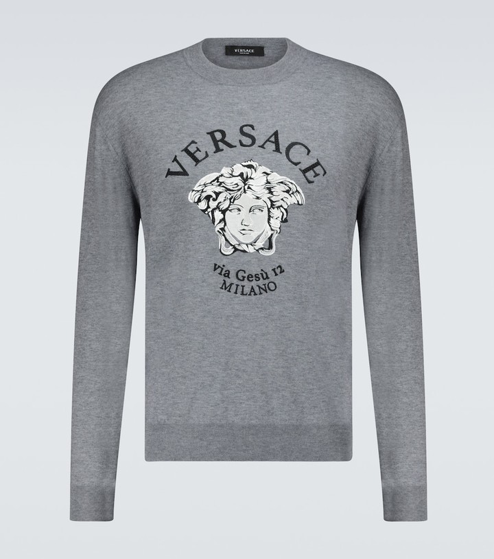 Versace Medusa wool-blend sweater - ShopStyle
