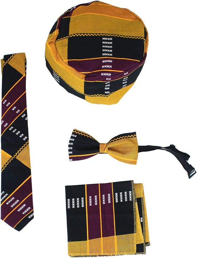 Culture Royals Genuine Africa style Kente Suit accessory set containing ...