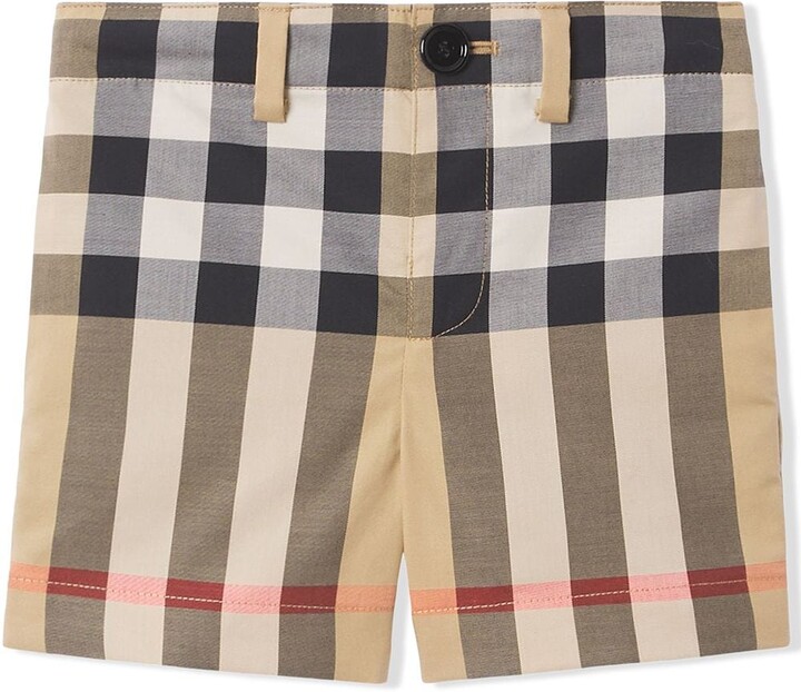 Burberry Children Check-Print Shorts - ShopStyle