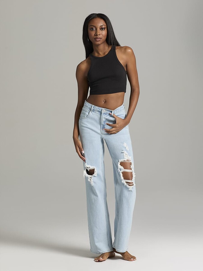 Sheeka Distressed Wide-Leg Jeans - Gabrielle Union Collection - ShopStyle