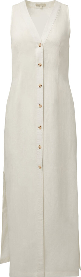 Onia Air Linen Button-Down Maxi Dress - ShopStyle