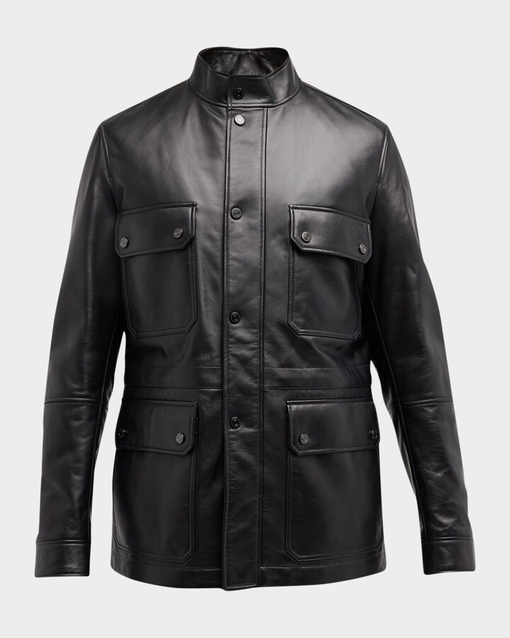 Stefano Ricci Men's Leather Field Jacket - ShopStyle