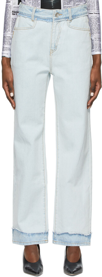 Ader Error Blue Innersy Jeans - ShopStyle