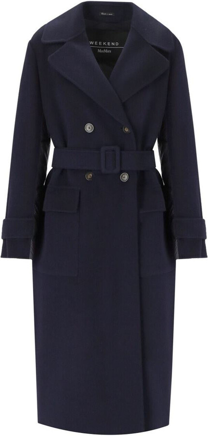 Weekend Max Mara Tronto Blue Trench Coat - ShopStyle