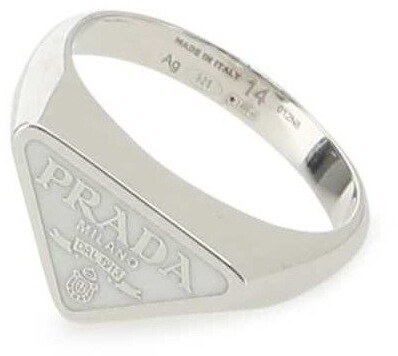 Prada Triangle Logo Symbole Ring - ShopStyle