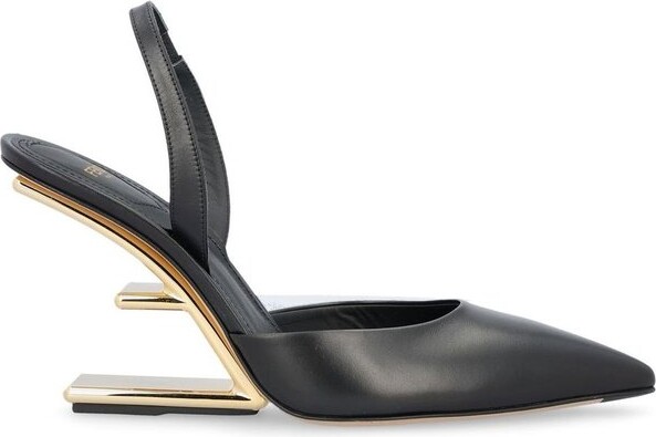 Fendi Slingback Tapered Toe Pumps - ShopStyle