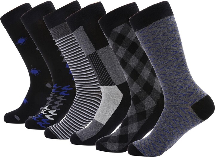 Mio Marino Men's Traditional Dress Crew Socks 6 Pack - ShopStyle