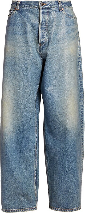 Balenciaga Cotton Baggy Jeans - ShopStyle