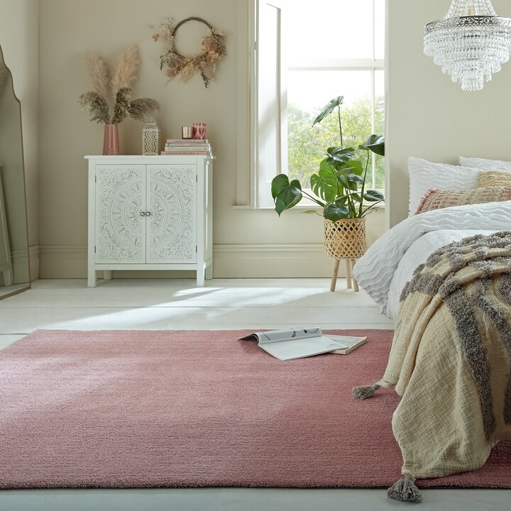 Dunelm Isla Rug Blush - ShopStyle