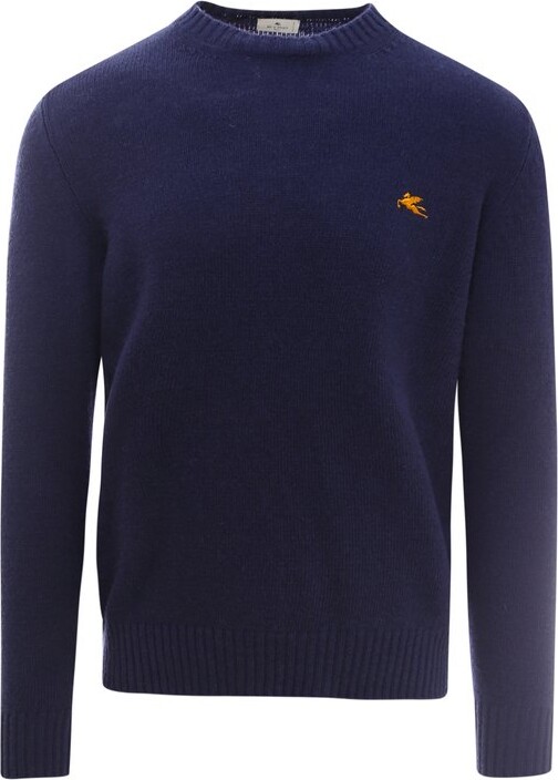 Etro Logo Embroidered Knit Jumper - ShopStyle Crewneck Sweaters