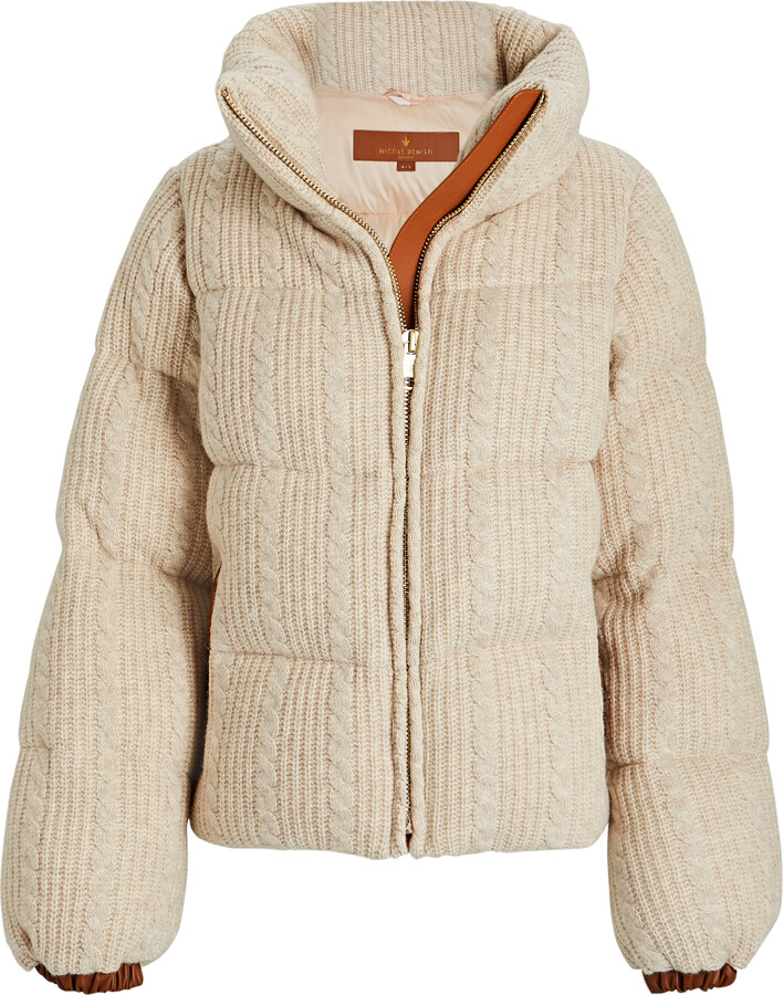 Nicole Benisti Kensington Cable-Knit Down Puffer Jacket - ShopStyle