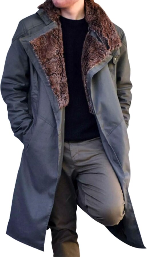 LP-FACON Ryan Blade Cotton Trench Coat - Officer K Ryan Gosling 2049 ...