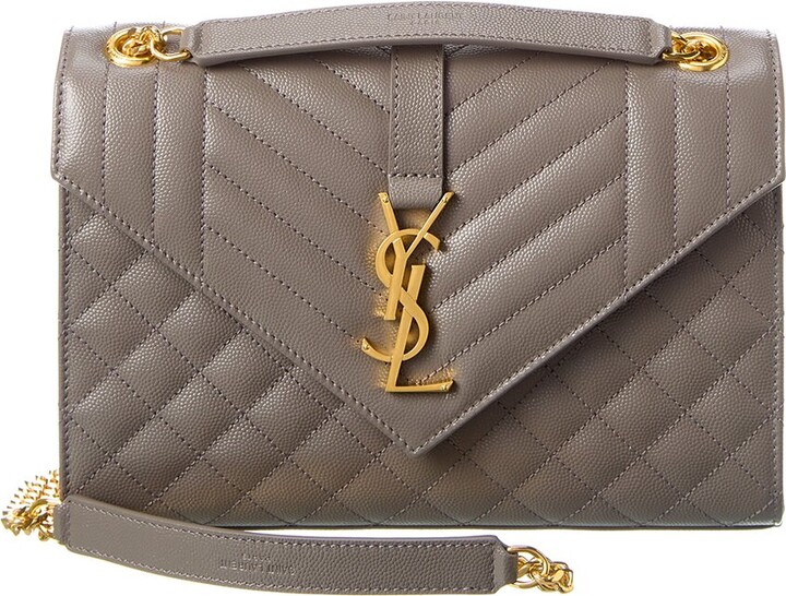Saint Laurent Envelope Medium Leather Shoulder Bag - ShopStyle