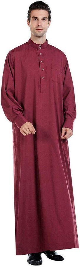 Janjunsi Islamic Arab Men Muslim Clothing Jubba Thobe Kaftan Middle ...