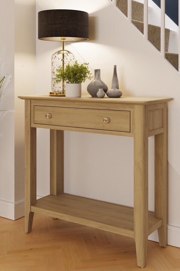 FWStyle Console Table 1 Drawer Natural Oak - ShopStyle