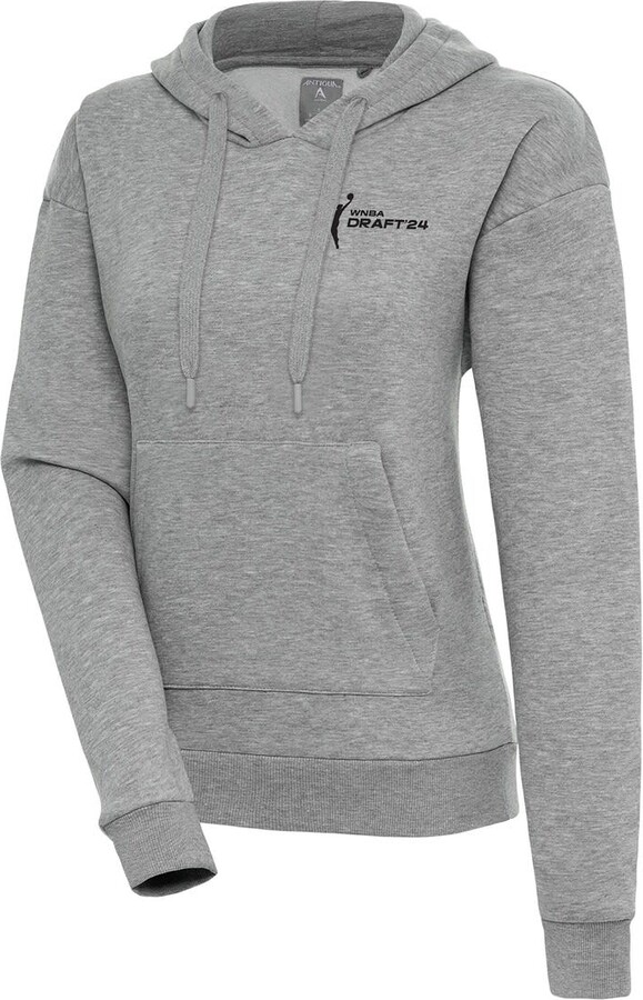 Antigua Women's Heather Gray 2024 WNBA Draft Victory Pullover Hoodie ...