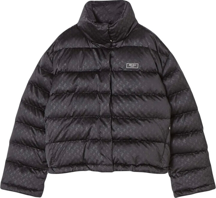 Jimmy Choo Monogram-Print Puffer Jacket - ShopStyle