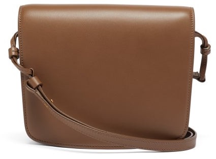 The Row Julien Large Leather Shoulder Bag - Nude - ShopStyle