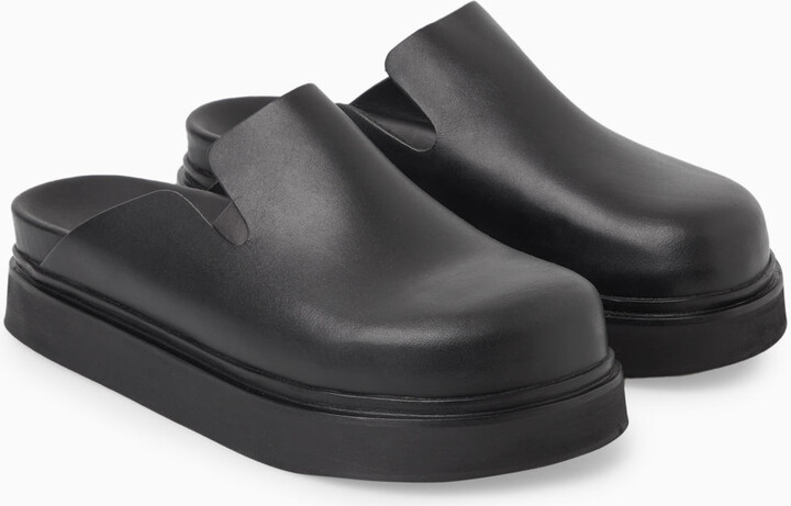 COS Cut-Out Leather Mules - ShopStyle