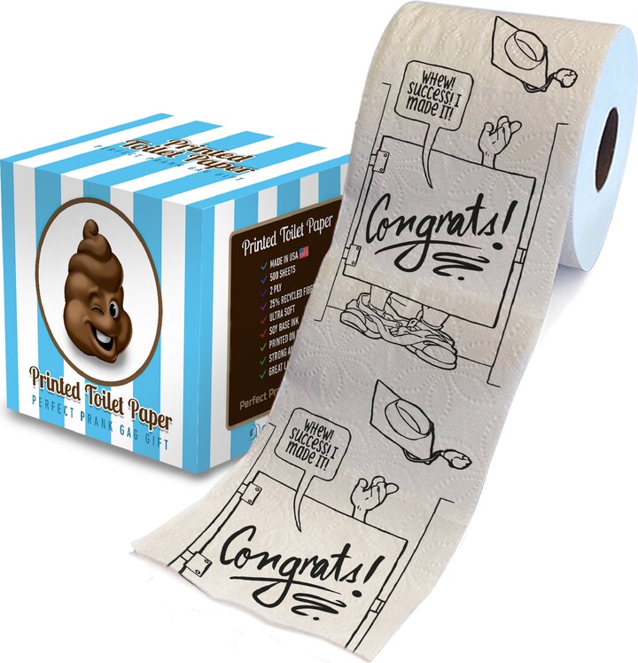 Etsy Printed Tp Congrats Whew Success I Made It Toilet Paper Gag Gift ...