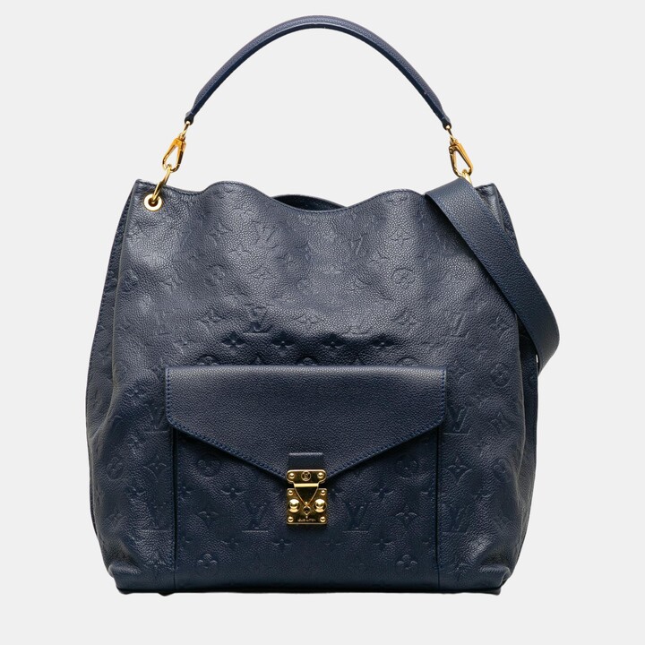 Louis Vuitton Navy Blue Monogram Empreinte Metis Hobo - ShopStyle ...