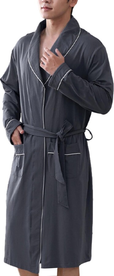 RAFYZY Mens Shawl collar Nightgowns - ShopStyle Robes