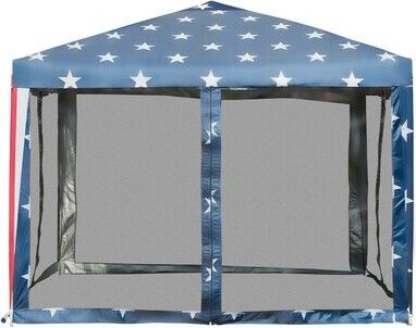FORCLOVER Outdoor Canopy Tent 10 Ft. W x 10 Ft. D Steel Pop-up Canopy ...