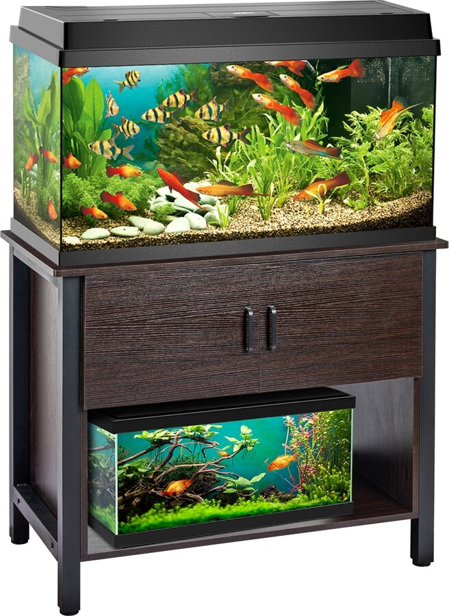 Garvee Aquarium Stand with Cabinet, Fish Tank Metal Stand, Turtle ...