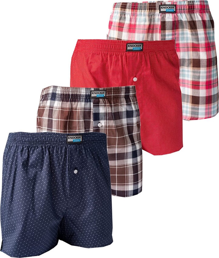 KNOCKER CLASSIC Mens Boxers Pack of 4 - ShopStyle