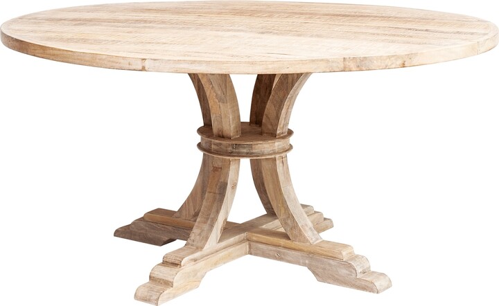Storied Home Whitewashed Round Mango Wood Table - ShopStyle