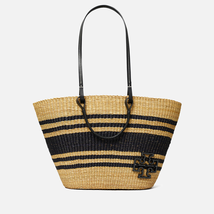 Tory Burch Ella Striped Straw Tote Bag - ShopStyle