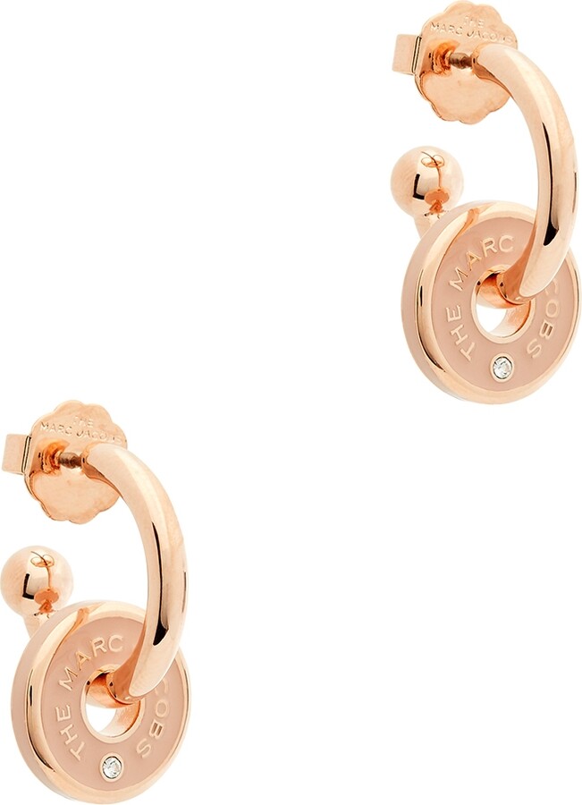 MARC JACOBS, THE Marc Jacobs The Medallion Rose Gold-tone Hoop Earrings ...