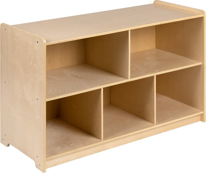 Emma and Oliver Wooden 5 Section School Classroom Storage Cabinet for ...