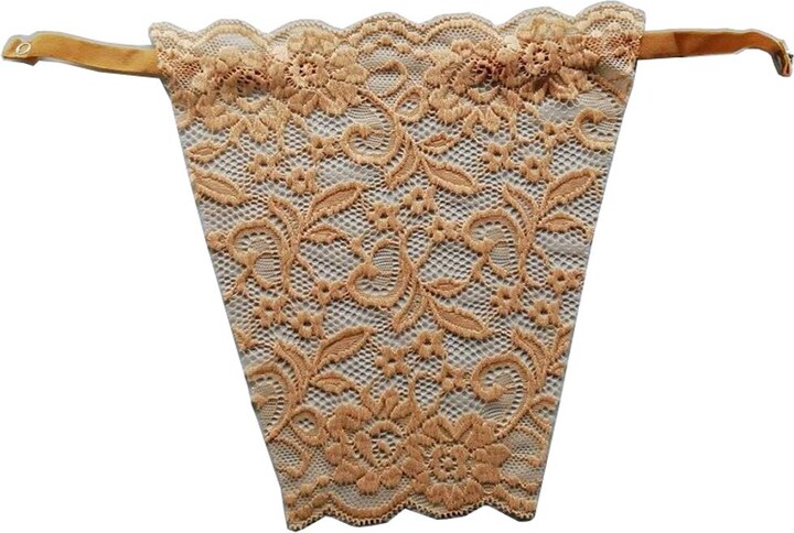 Metyou Lace Clip-on Mock Camisole Bra Insert Overlay Modesty Panel Vest ...