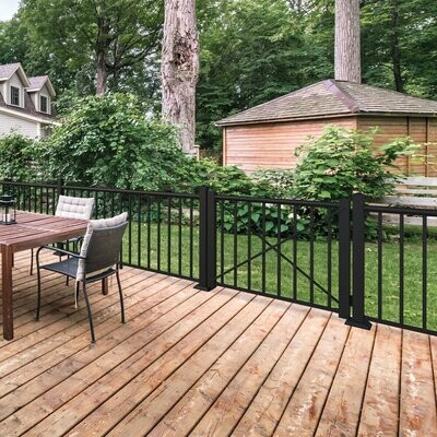Barrette Outdoor Living 36" H x 6' W Matte Black VersaRail Winchester ...